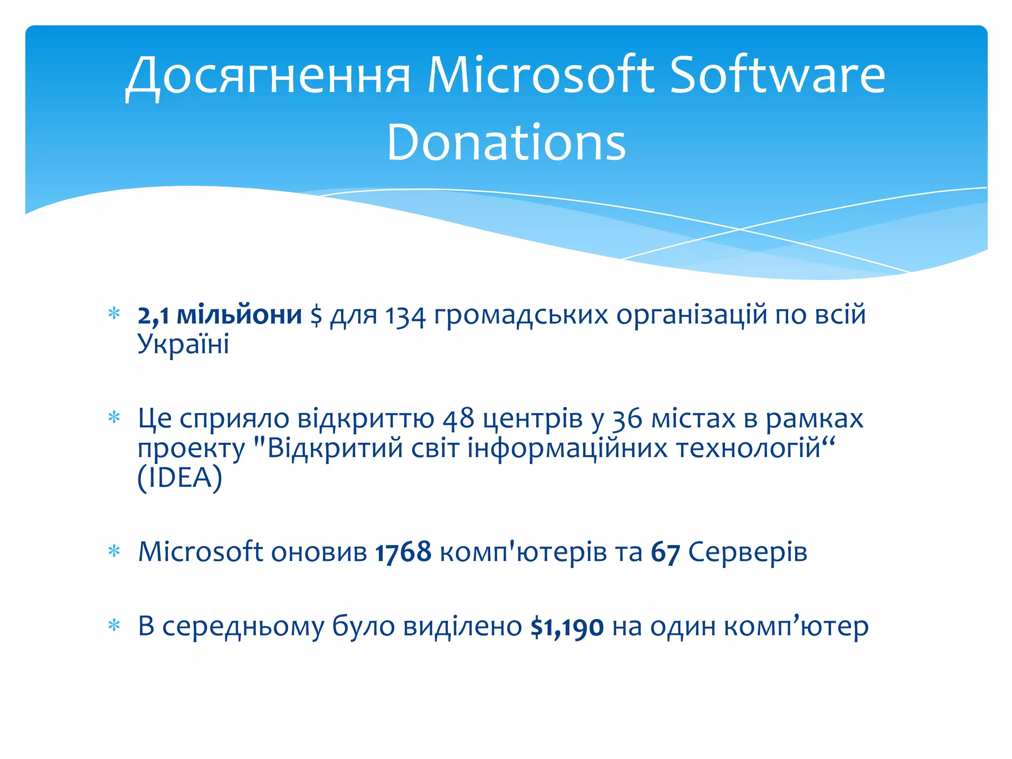 Огляд програми Microsoft Software Donation | PPT