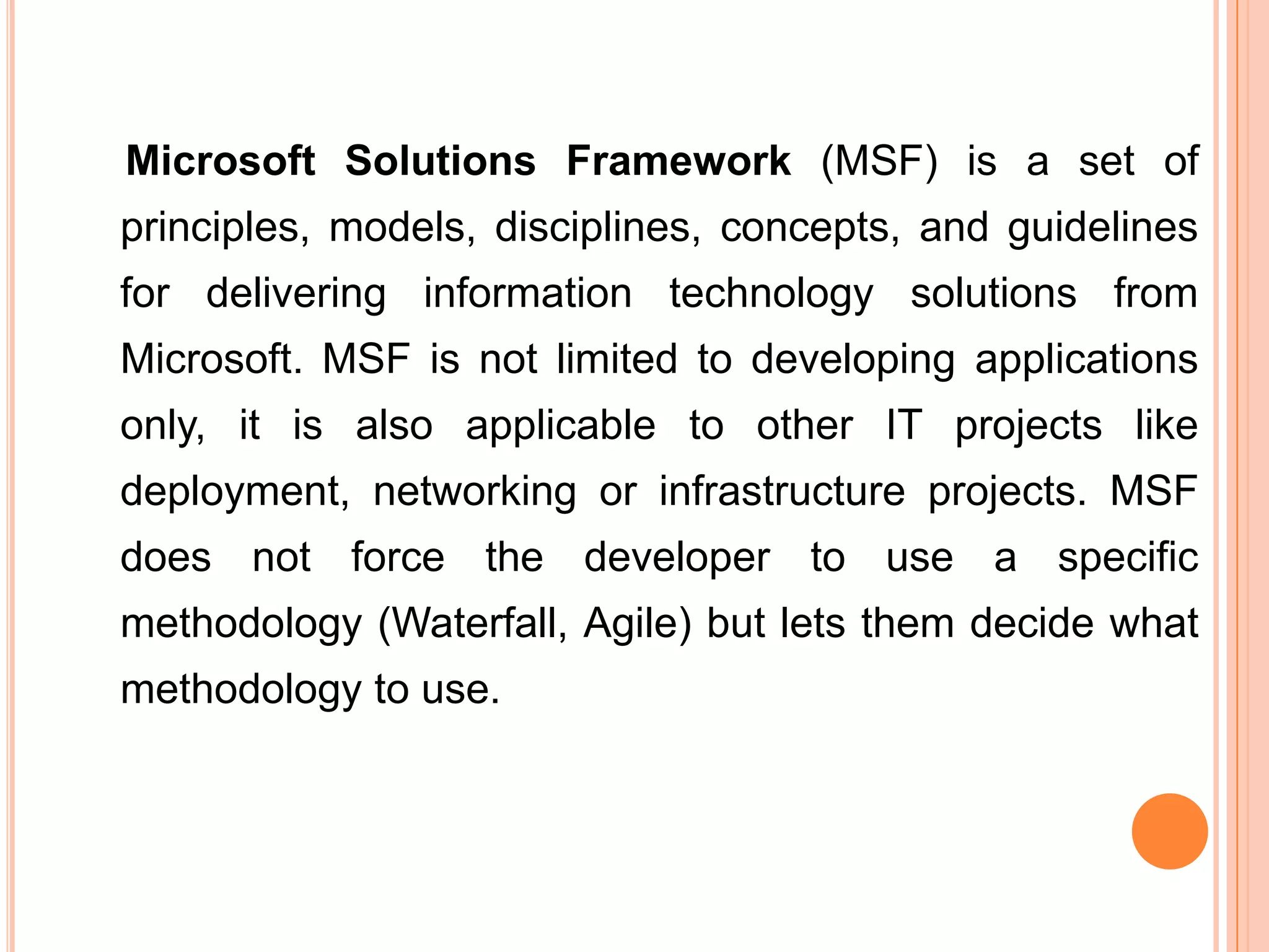 Microsoft solutions framework | PPTX