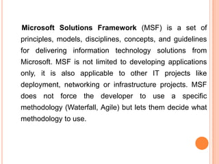 Microsoft solutions framework | PPTX