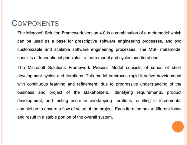 Microsoft solutions framework | PPTX