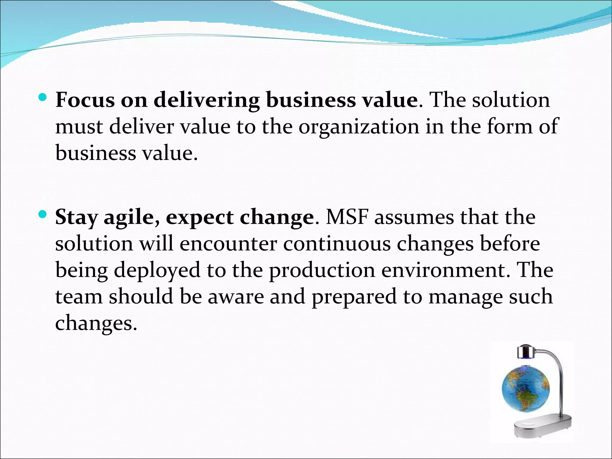 Microsoft solutions framework | PPT