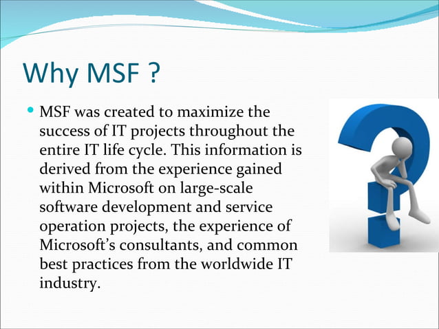 Microsoft solutions framework | PPT