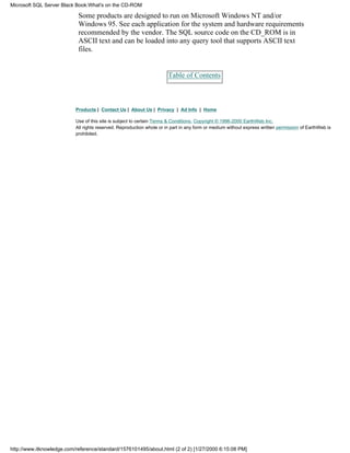 Blackbook microsoft sql server | PDF