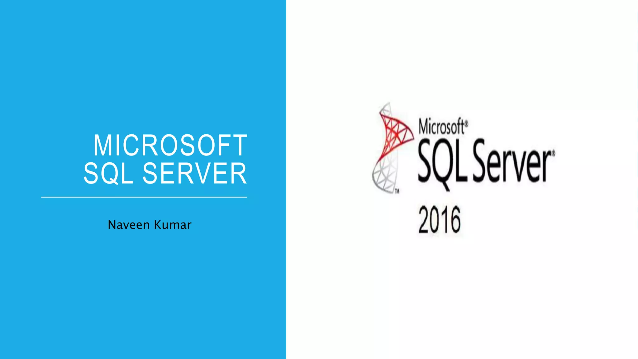 Microsoft SQL Server 2016 | PPTX