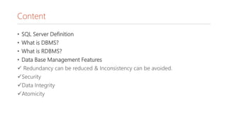 Microsoft SQL Server 2016 | PPTX