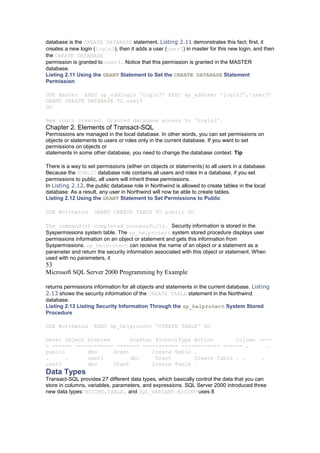 Microsoft sql server 2000 programming by example | DOCX
