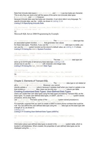 Microsoft sql server 2000 programming by example | DOCX