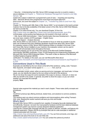 Microsoft sql server 2000 programming by example | PDF