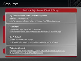Microsoft SQL Server 2008 Multi-Server Management | PPT