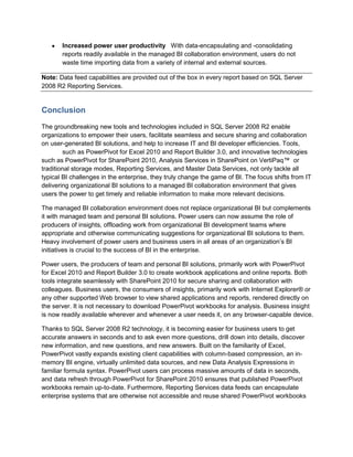 Microsoft sql server 2008 r2 business intelligence | PDF