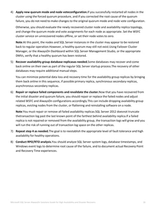 Microsoft SQL Server always on solutions guide for high availability ...