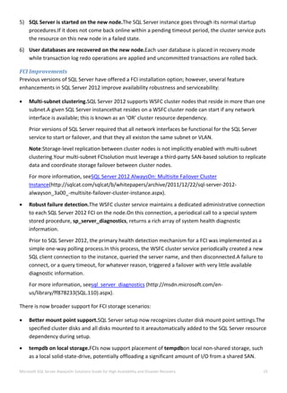 Microsoft SQL Server always on solutions guide for high availability and disaster recovery | PDF