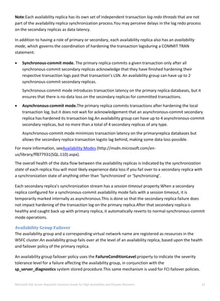 Microsoft SQL Server always on solutions guide for high availability ...