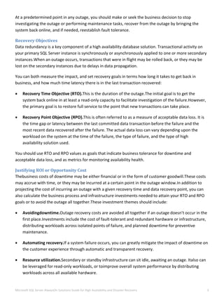 Microsoft sql server always on solutions guide for high availability ...