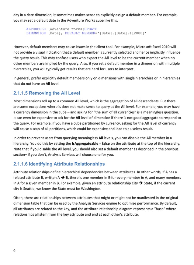 Microsoft sql server analysis services multidimensional performance and operations guide | PDF