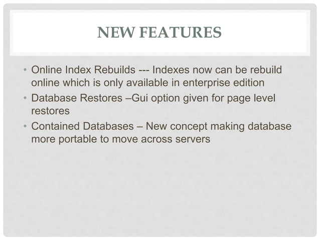 Microsoft sql server database administration | PPTX | Databases ...