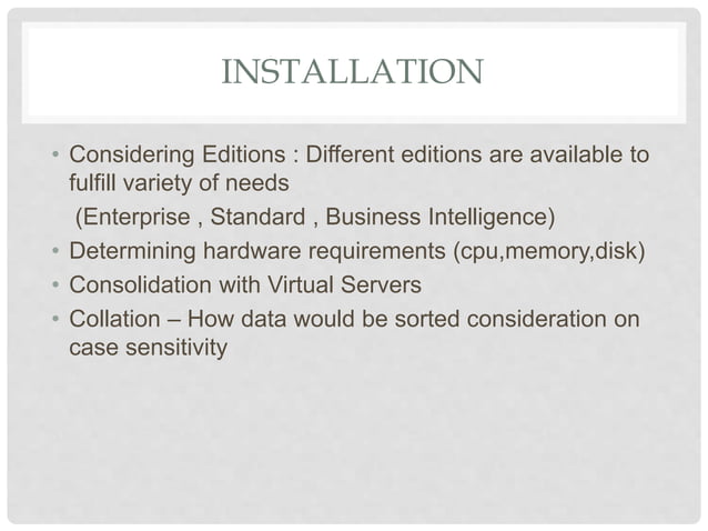 Microsoft sql server database administration | PPTX | Databases ...