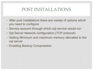 Microsoft sql server database administration | PPTX