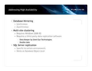Microsoft SQL Server Flash Storage | PPT