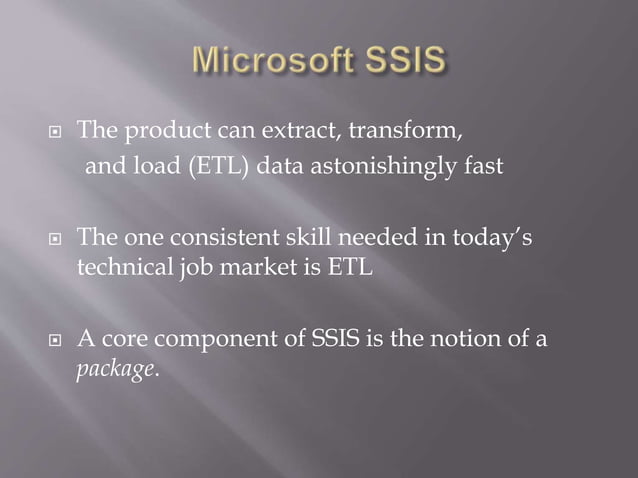 Microsoft sql server integration services| Rahul Singh | PPT