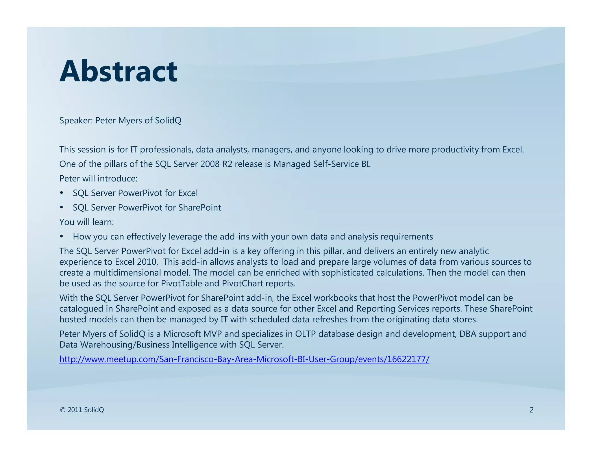 Microsoft SQL Server PowerPivot | PDF