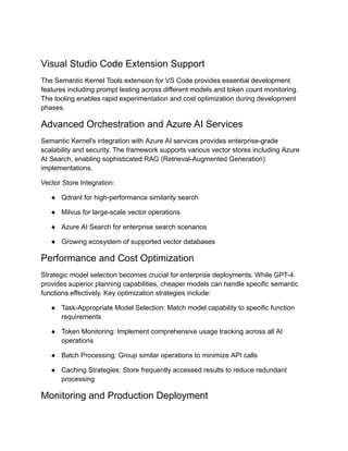 Semantic Kernel: Microsoft AI SDK for Enterprise Apps | PDF
