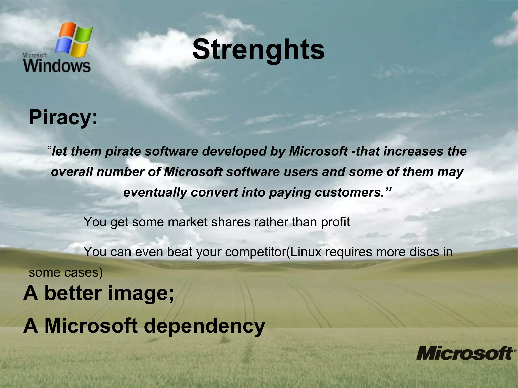 Microsoft (Strength And Weakness) | PPT