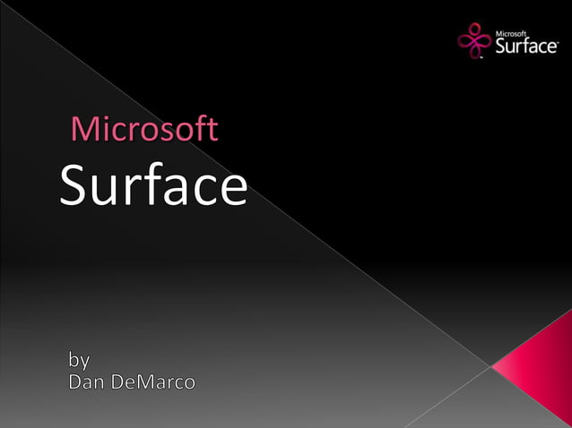 Microsoft Surface | PPTX | Operating Systems | Computer Software and Applications