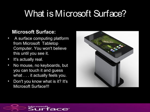 Microsoft surface | PPT