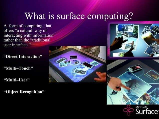 Microsoft surface | PPT | Computer Peripherals | Computing