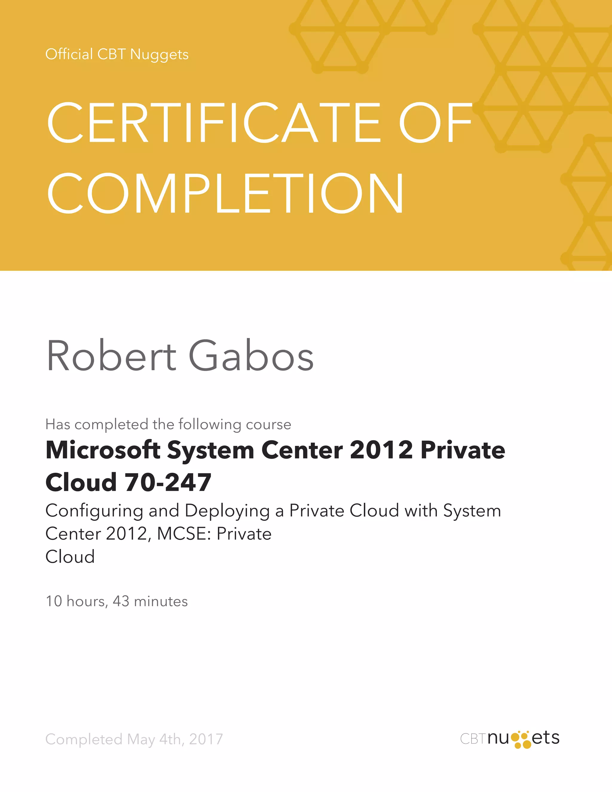 CBT Nuggets - Microsoft System Center 2012 Private Cloud 70-247 Configuring and Deploying a ...