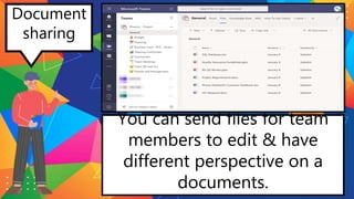 MICROSOFT TEAMS.pptx | Web Conferencing | Computer Software and Applications