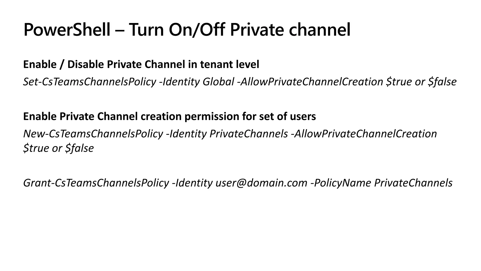 Overview of Private Channels in Microsoft Teams | PPTX