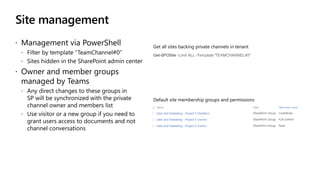 Overview of Private Channels in Microsoft Teams | PPTX
