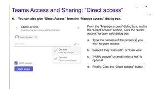 Microsoft Teams Access and Sharing.pptx
