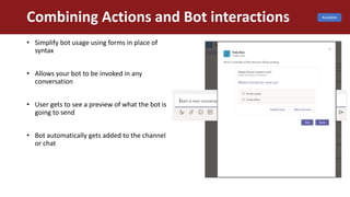Microsoft teams & bot framework - A developer's perspective | PPTX
