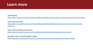 Microsoft teams & bot framework - A developer's perspective | PPT