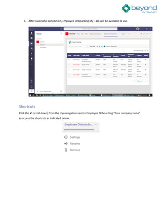 Microsoft teams employee onboarding | PDF