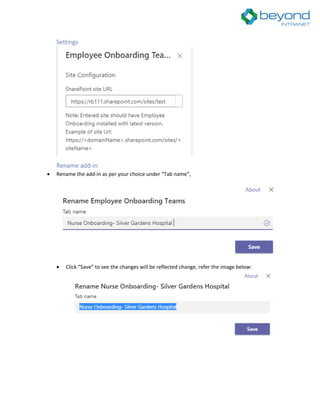 Microsoft teams employee onboarding | PDF