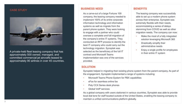 Microsoft teams phone system implementation by synoptek | PPTX