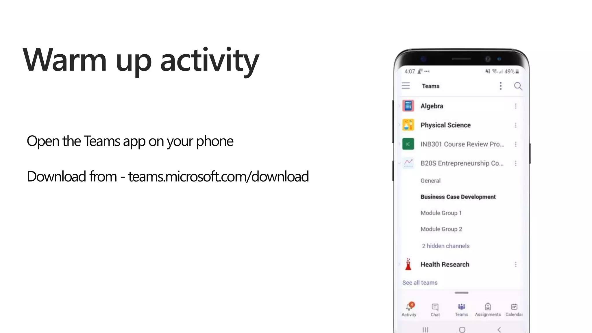 Microsoft Teams University Introduction - Presenter Led | PPT
