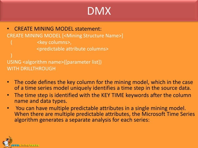 MS SQL SERVER: Time series algorithm | PPTX | Databases | Computer Software and Applications