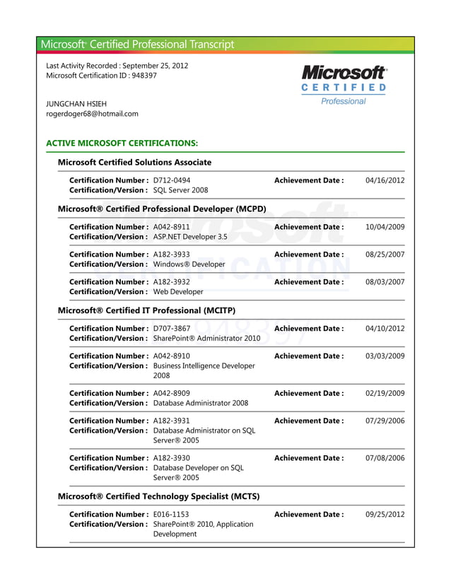 Microsofttranscript jungchanhsieh09252012 | PDF