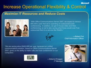 Microsoft Unified Communications - Transforming Communications ...