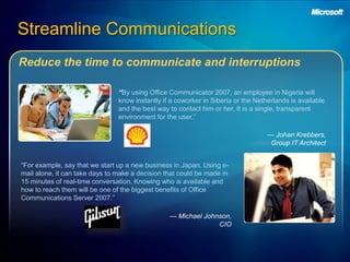 Microsoft Unified Communications - Transforming Communications ...