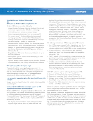 Microsoft VDI, VDA FAQ 3.0 | PDF