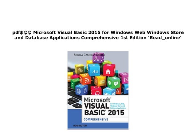 FREE_DOWNLOAD_BOOK Microsoft Visual Basic 2015 for Windows Web Windows ...
