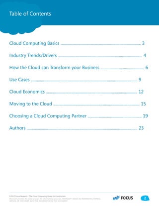 Microsoft Whitepaper: Cloud Computing Guide for Construction | PDF