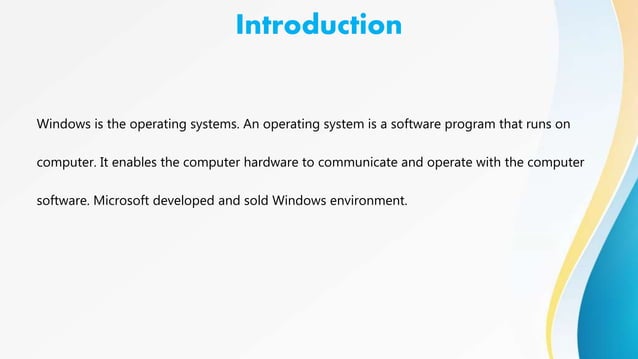 Microsoft windows Operating Systems | PPTX