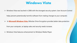 Microsoft windows Operating Systems | PPTX
